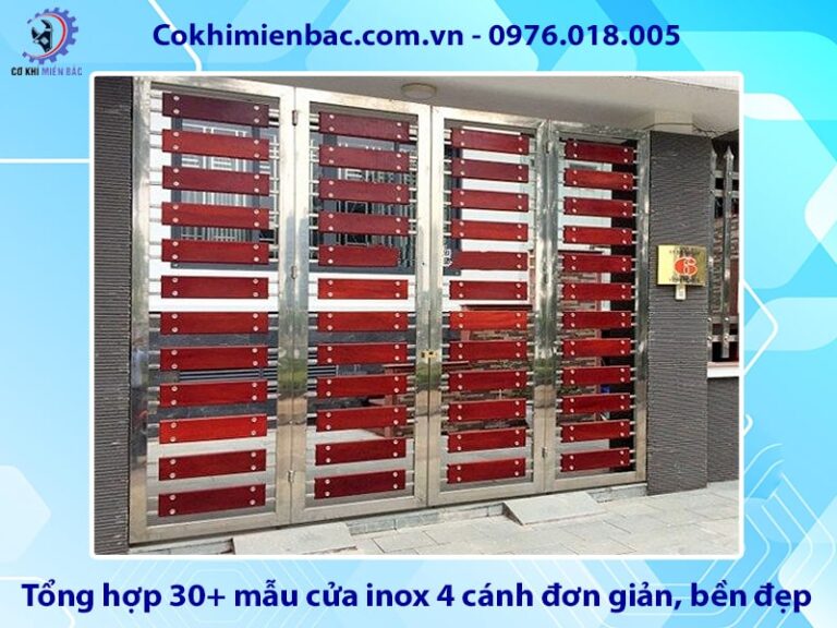 Tổng hợp 30+ mẫu cửa inox 4 cánh đơn giản, bền đẹp